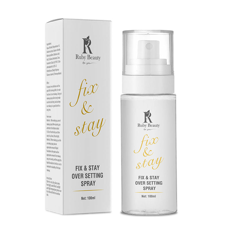 Ruby beauty fix & stay over setting spray 100ml | zed store