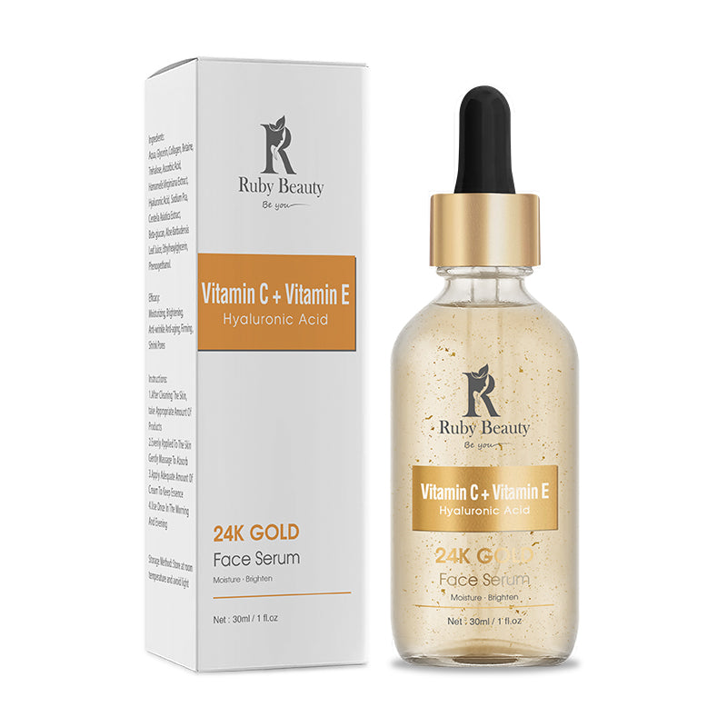Ruby beauty vitamin C+E 24k gold serum 30ml | zed store
