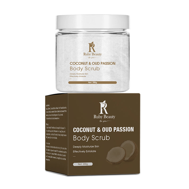Ruby beauty coconut & oud passion body scrub 200g | zed store