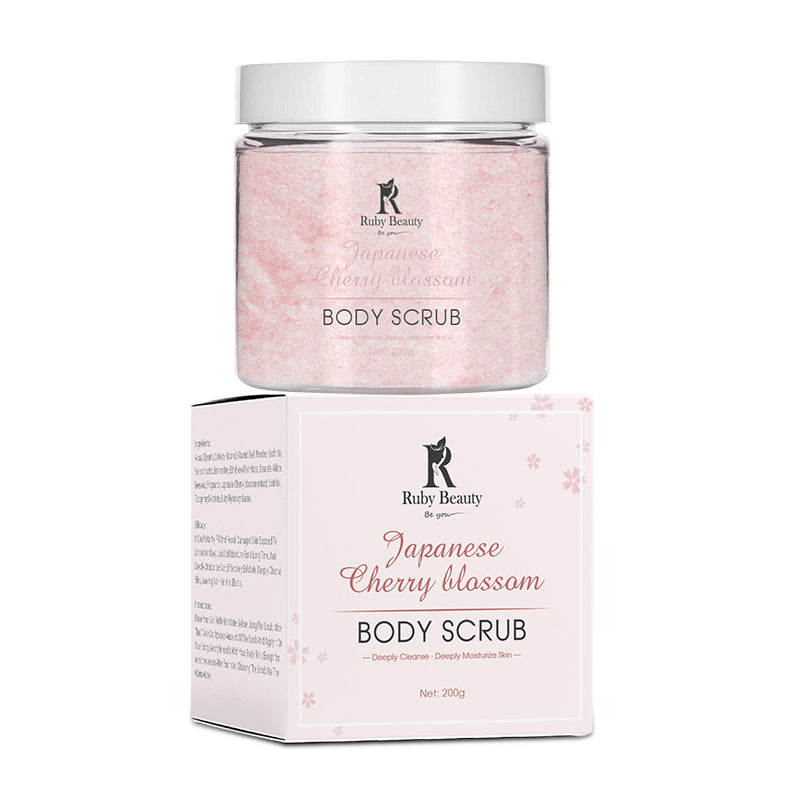 Ruby beauty japanese cherry blossom body scrub 200g | zed store