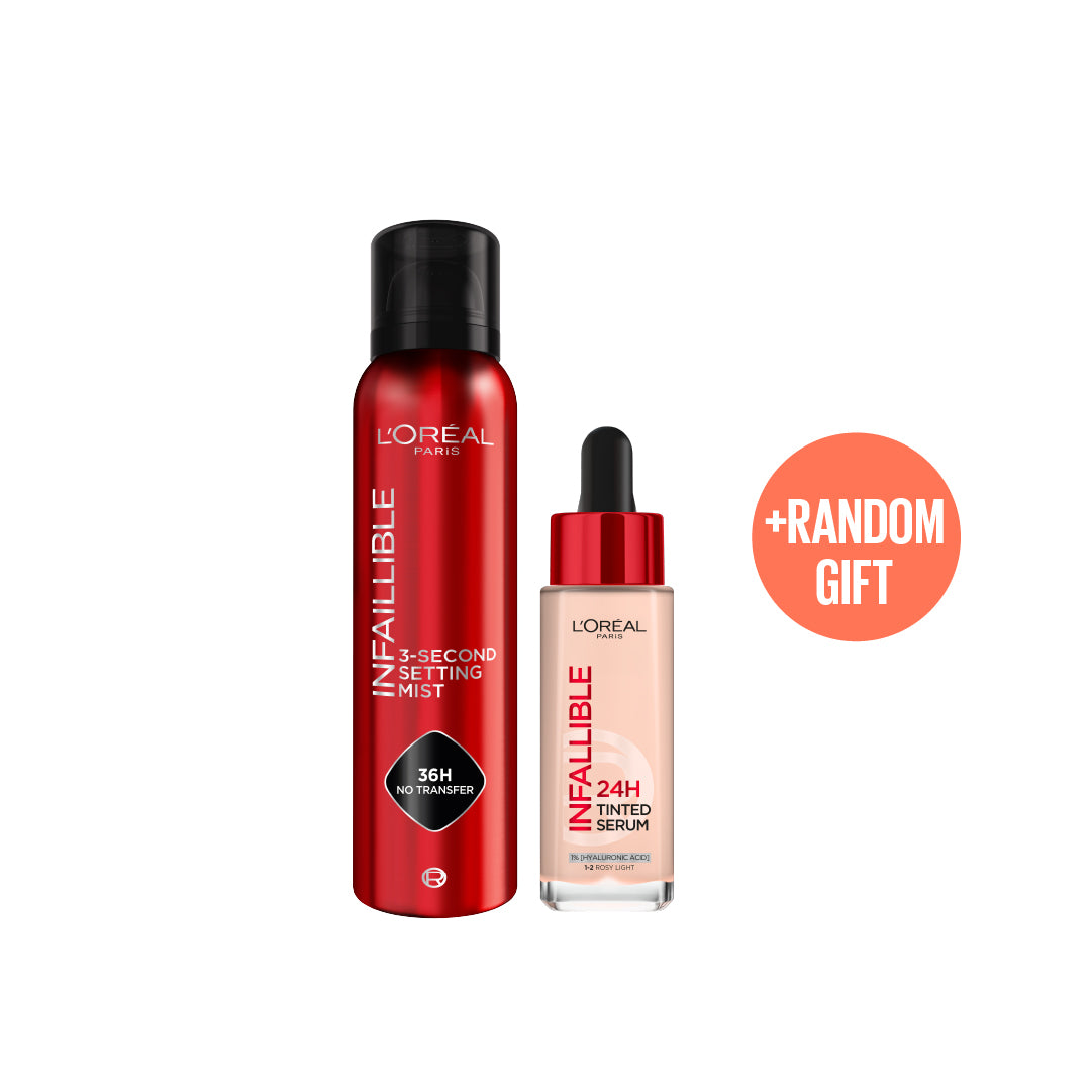 FREE Random Gift L'Oreal Paris Infallible 24 Tinted Serum + Setting Mi ...