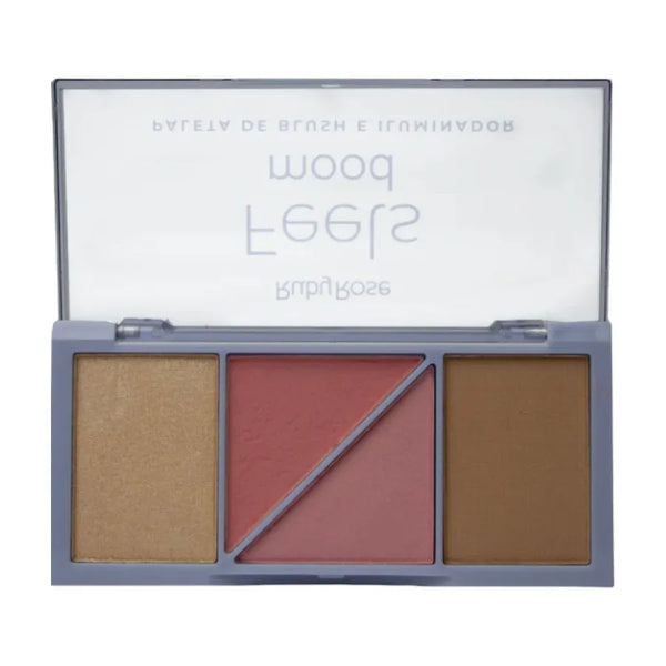 Ruby rose highlighter and blush palette (light) -HB-7529/1 - zed store